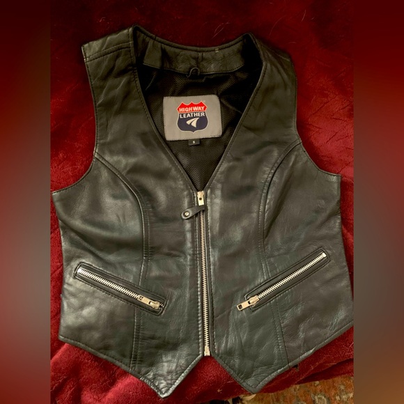 highway leather | Jackets & Coats | Highway Leather Motorcycle Vest ...